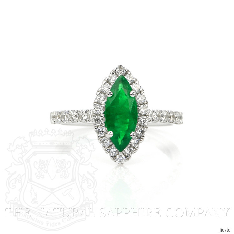 Emerald Ring - Marquise 0.88 Ct. - 18K White Gold #J10710 | The Natural ...