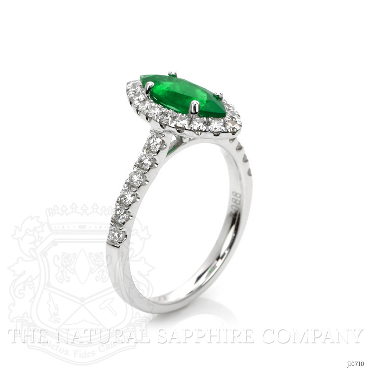 Emerald Ring - Marquise 0.88 Ct. - 18K White Gold #J10710 | The Natural ...
