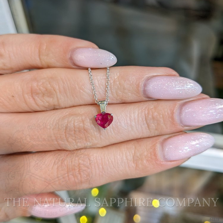 Platinum 950 Accent Stones Pendant Setting #JS1314PT | The Natural Ruby ...