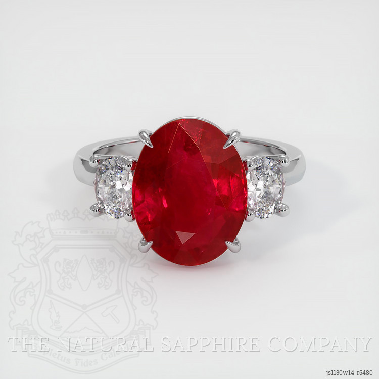 Ruby Ring 5.03 Ct. 14K White Gold | The Natural Ruby Company