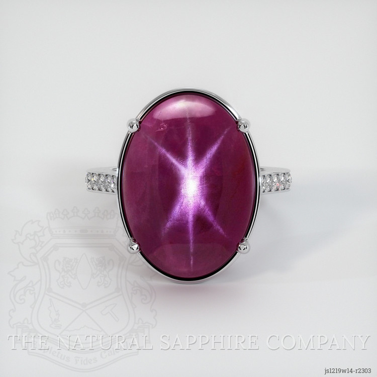 Ruby Ring 24.98 Ct. 14K White Gold | The Natural Ruby Company