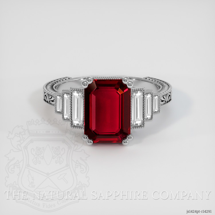 Ruby Ring 3.03 Ct. Platinum 950 | The Natural Ruby Company