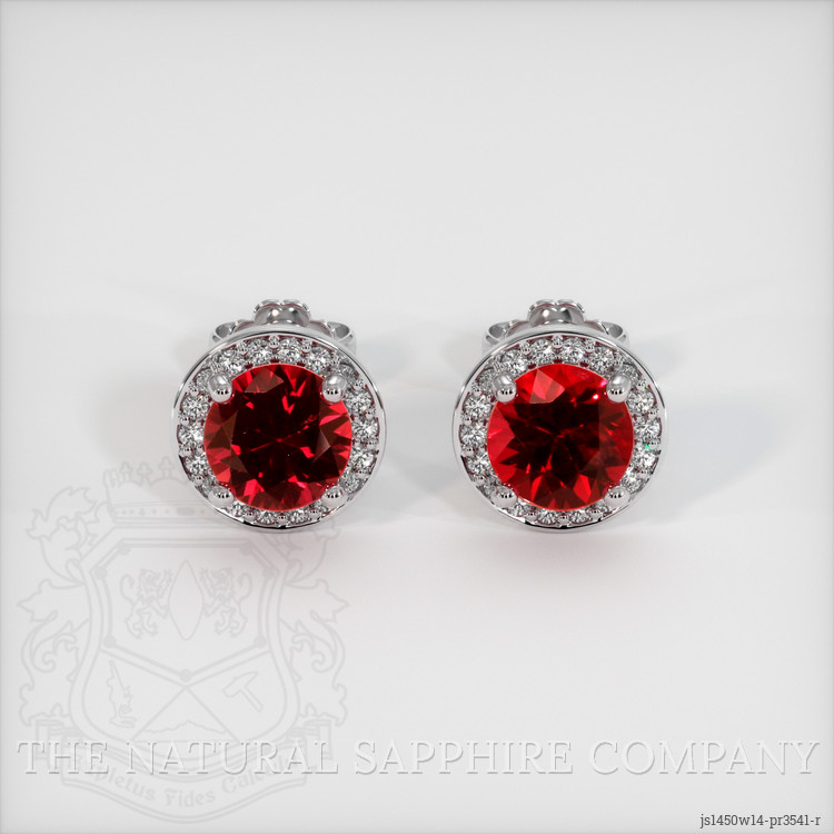 Ruby Earrings 1.15 Ct.Tw. 14K White Gold | The Natural Ruby Company