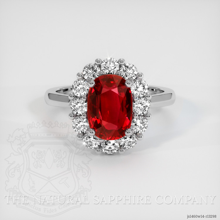 Ruby Ring 2.22 Ct. 14K White Gold | The Natural Ruby Company