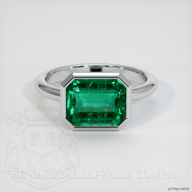 Men's Emerald Ring 3.32 Ct. Platinum 950 | The Natural Emerald Company