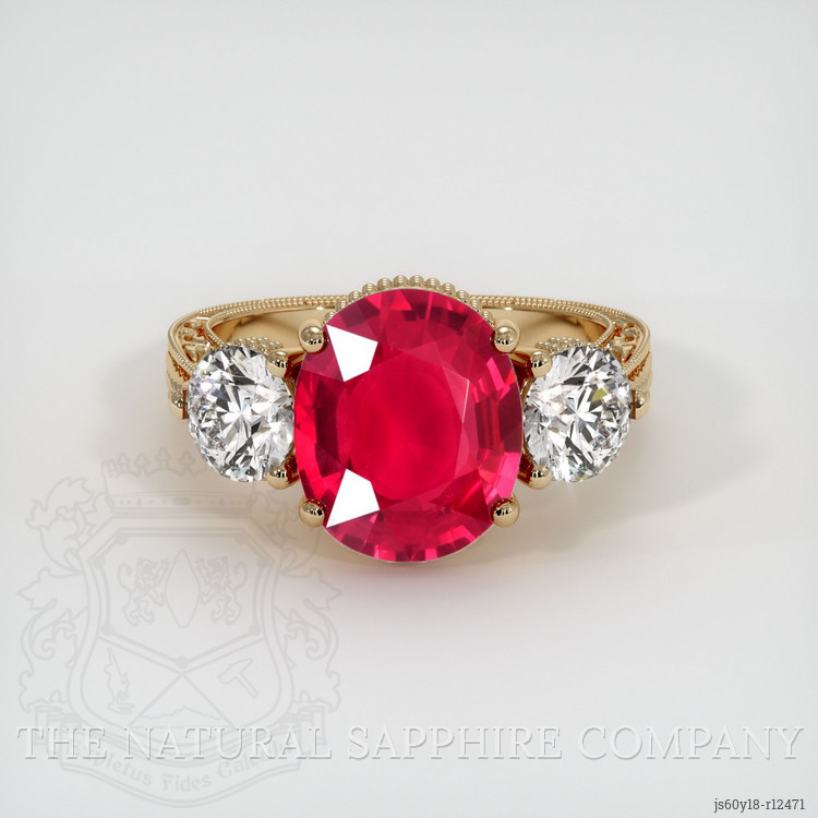 Ruby Ring 4.22 Ct. 18K Yellow Gold | The Natural Ruby Company