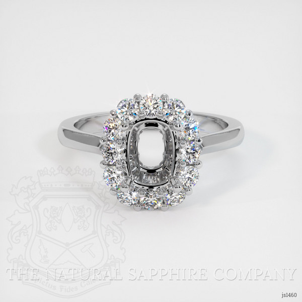 Platinum 950 Halo Ring Setting #JS1460PT | The Natural Emerald Company